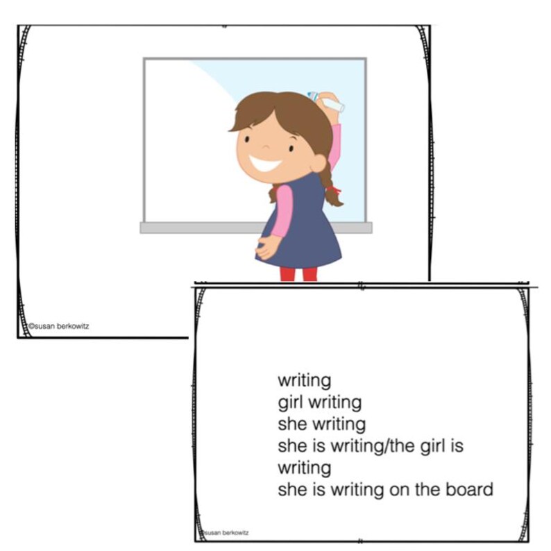 Speech Therapy Sentence Building Cards, Autism Visual Cues - Etsy