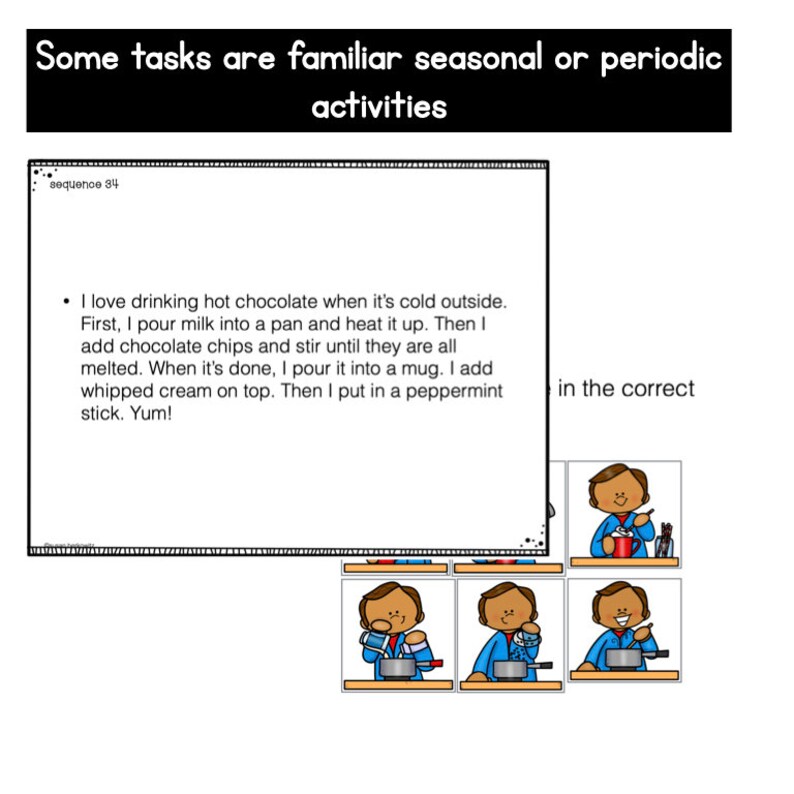 Sequencing Cards Speech Therapy Activity Listening to Stories ...