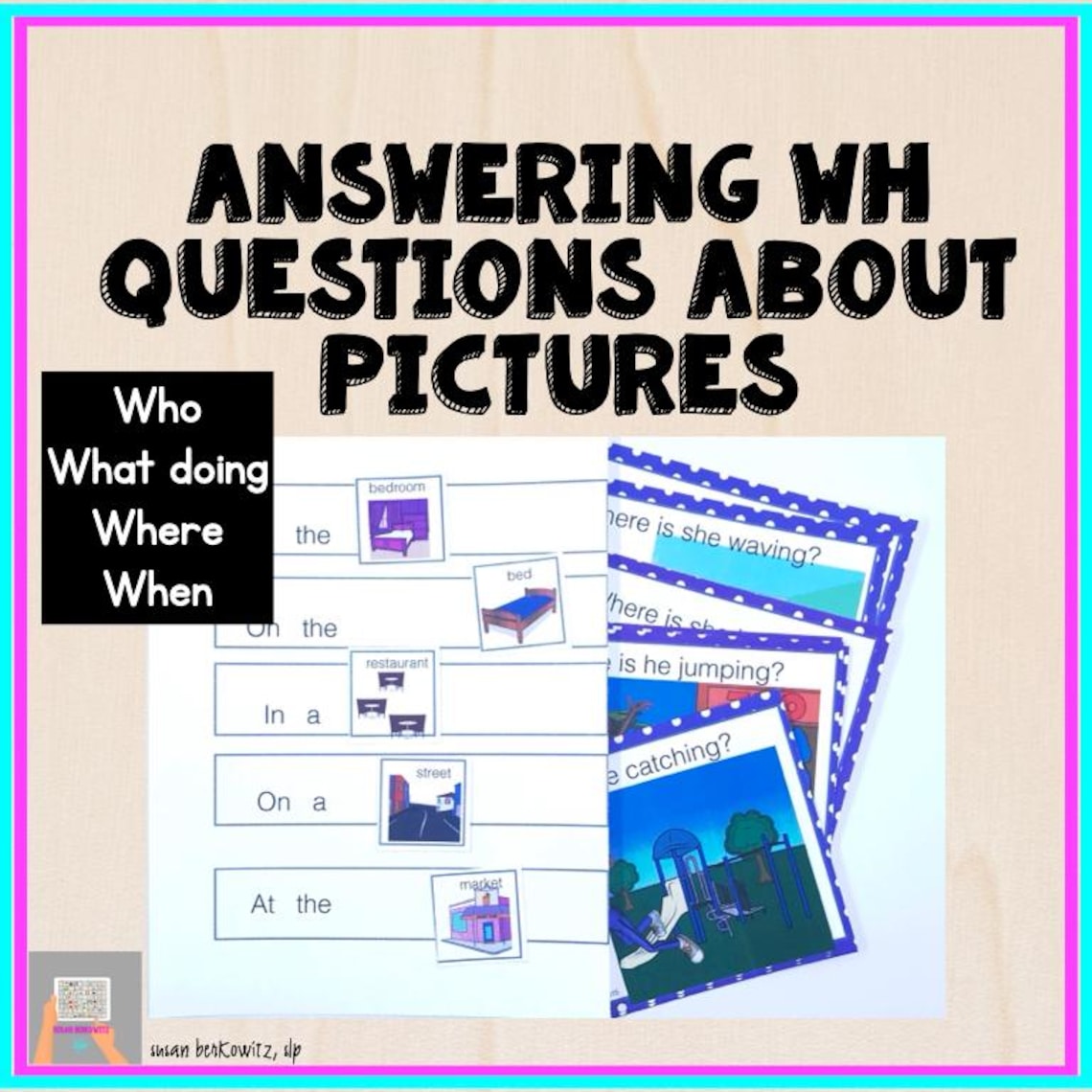 Wh Questions for Kids Speech Therapy Activity Question Cards Materials ...