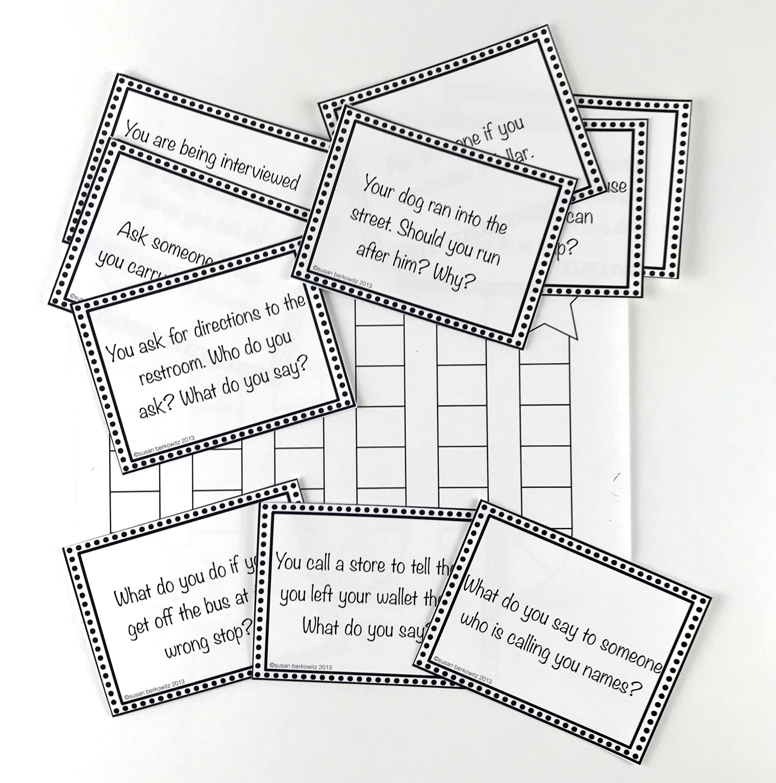 Problem Solving Game Speech Therapy Activity Social Skills for Special ...