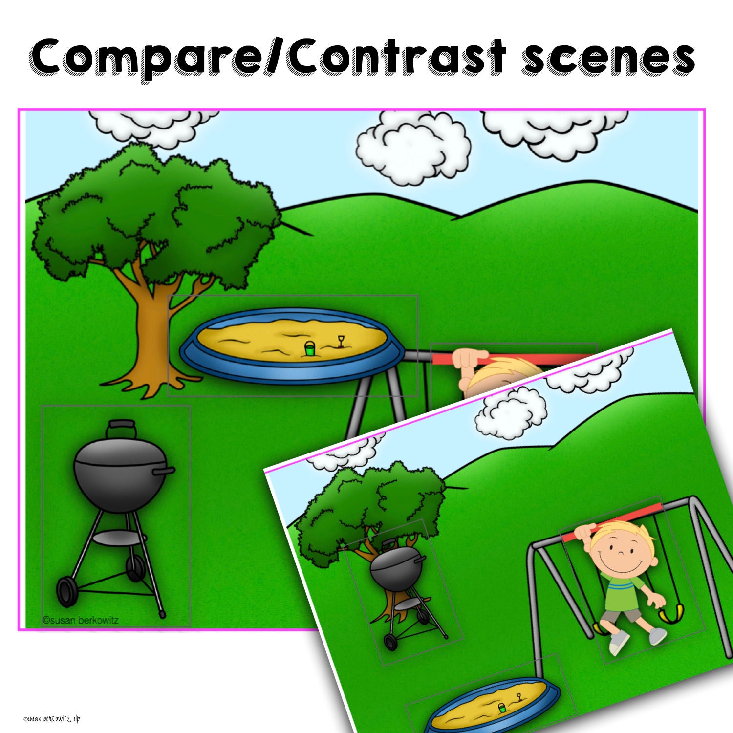 Barrier Game for Speech Therapy: School & Community Scenes - Etsy