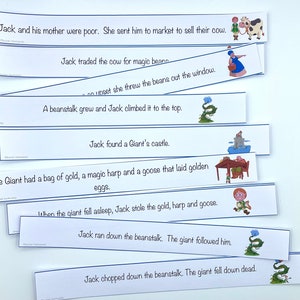Speech Therapy Activities Jack & the Beanstalk Sequencing Cards ...