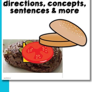 Following Directions Speech Therapy Game: Sandwich & Burrito Building ...