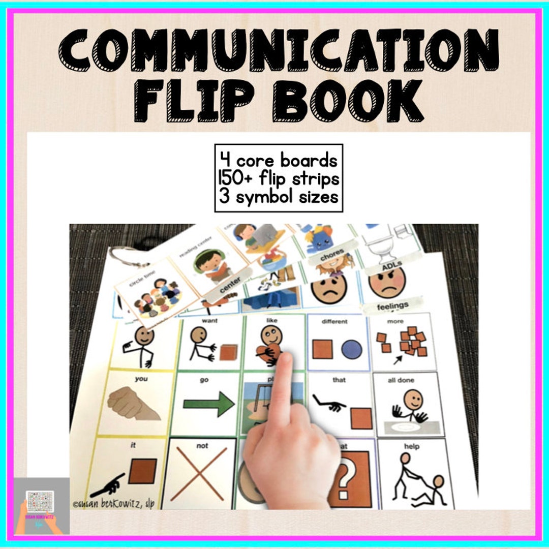 AAC Core Word Communication Boards Flip Book for Core and Fringe ...