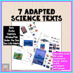 Speech Therapy Activities Adapted Books Special Education Science ...