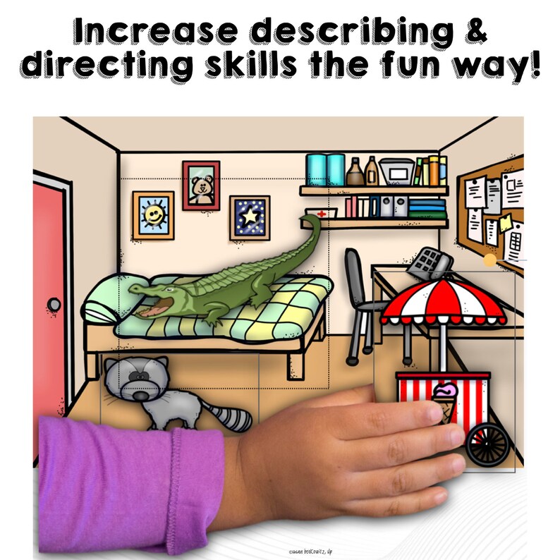 Barrier Game for Speech Therapy: School & Community Scenes - Etsy