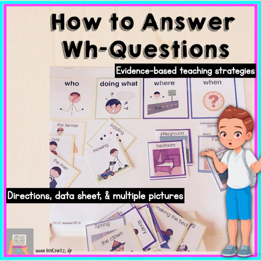 Speech Therapy Activities Answer Wh Questions With Visuals Interactive ...