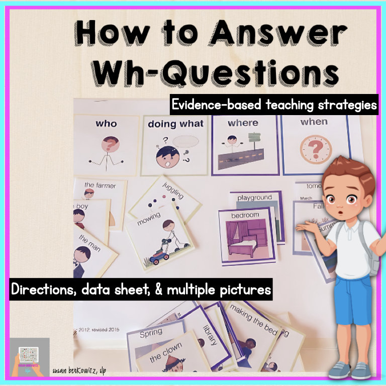 Speech Therapy Activities Answer Wh Questions With Visuals Interactive ...