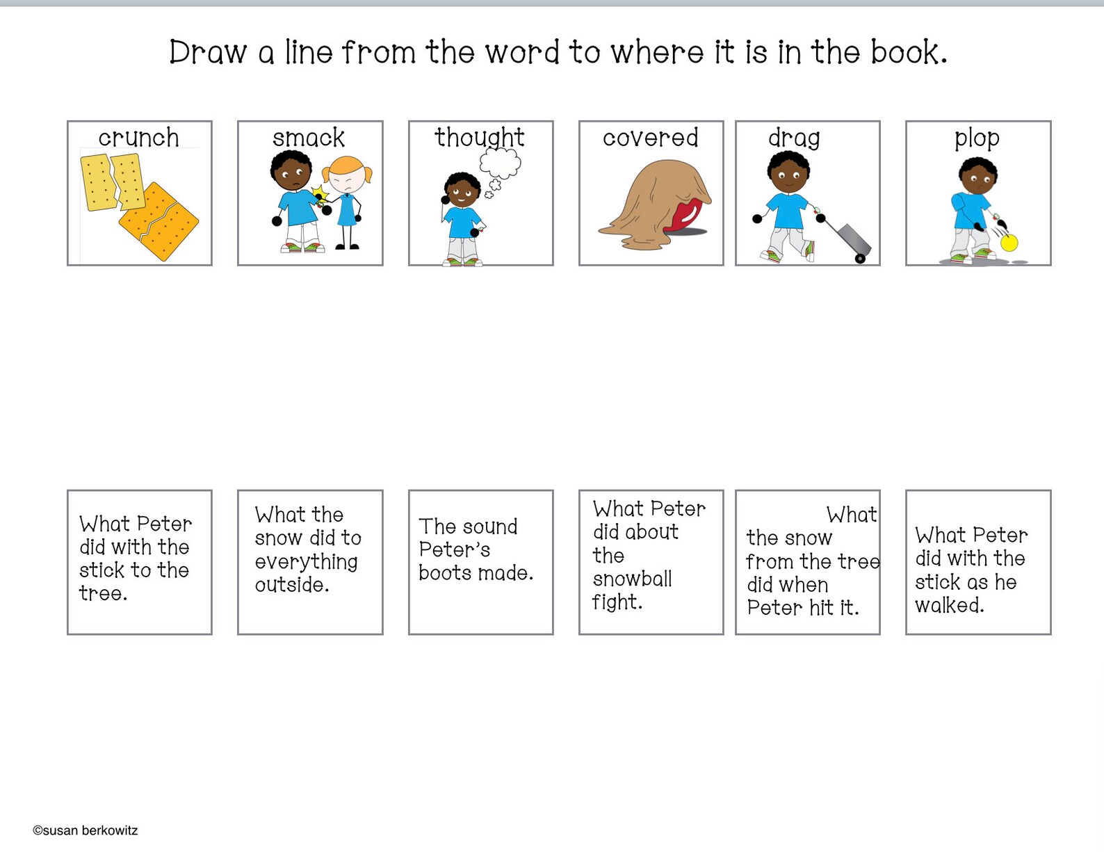 Snowy Day Book Companion Language Activities for Elementary Speech ...