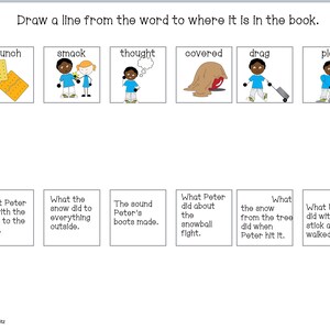Snowy Day Book Companion Language Activities for Elementary Speech ...