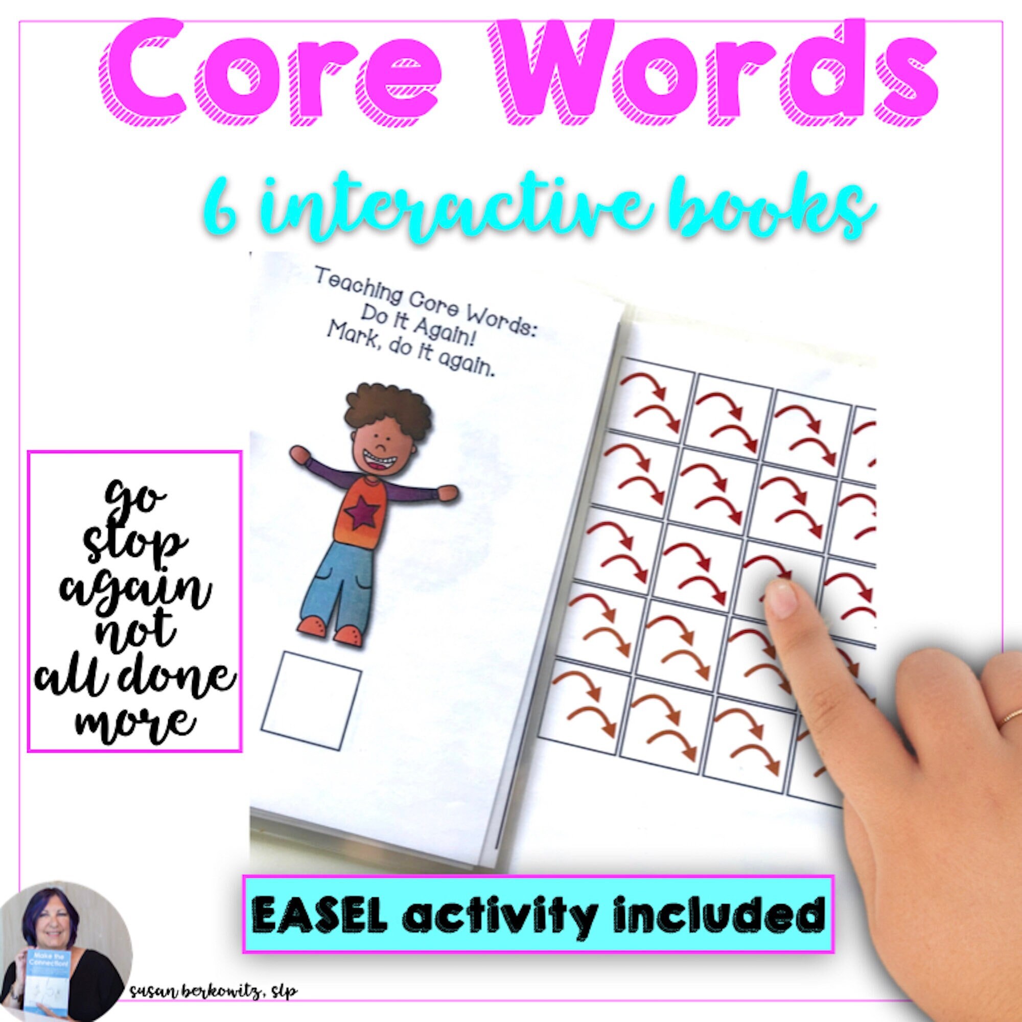 Core Word Interactive Books Activity Teach Core Vocabulary Go Stop No ...