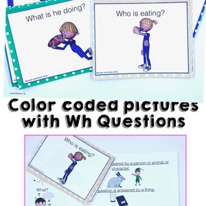 Wh Questions for Kids Speech Therapy Activity Question Cards Materials ...