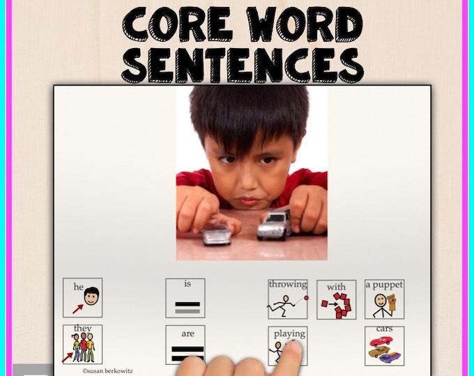 AAC Core Words Activity Middle or High School Core Vocabulary Speech ...
