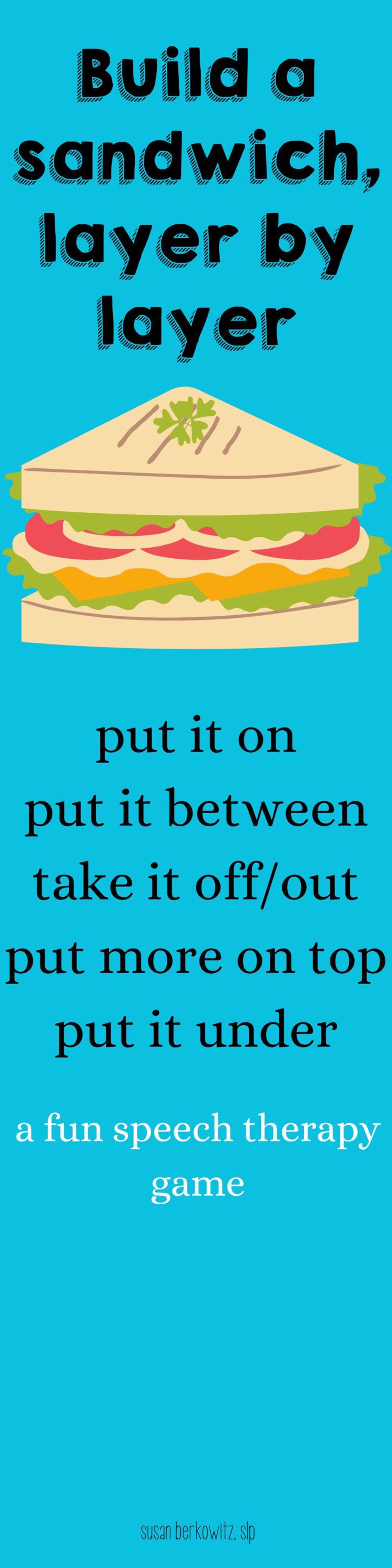 Following Directions Speech Therapy Game: Sandwich & Burrito Building ...