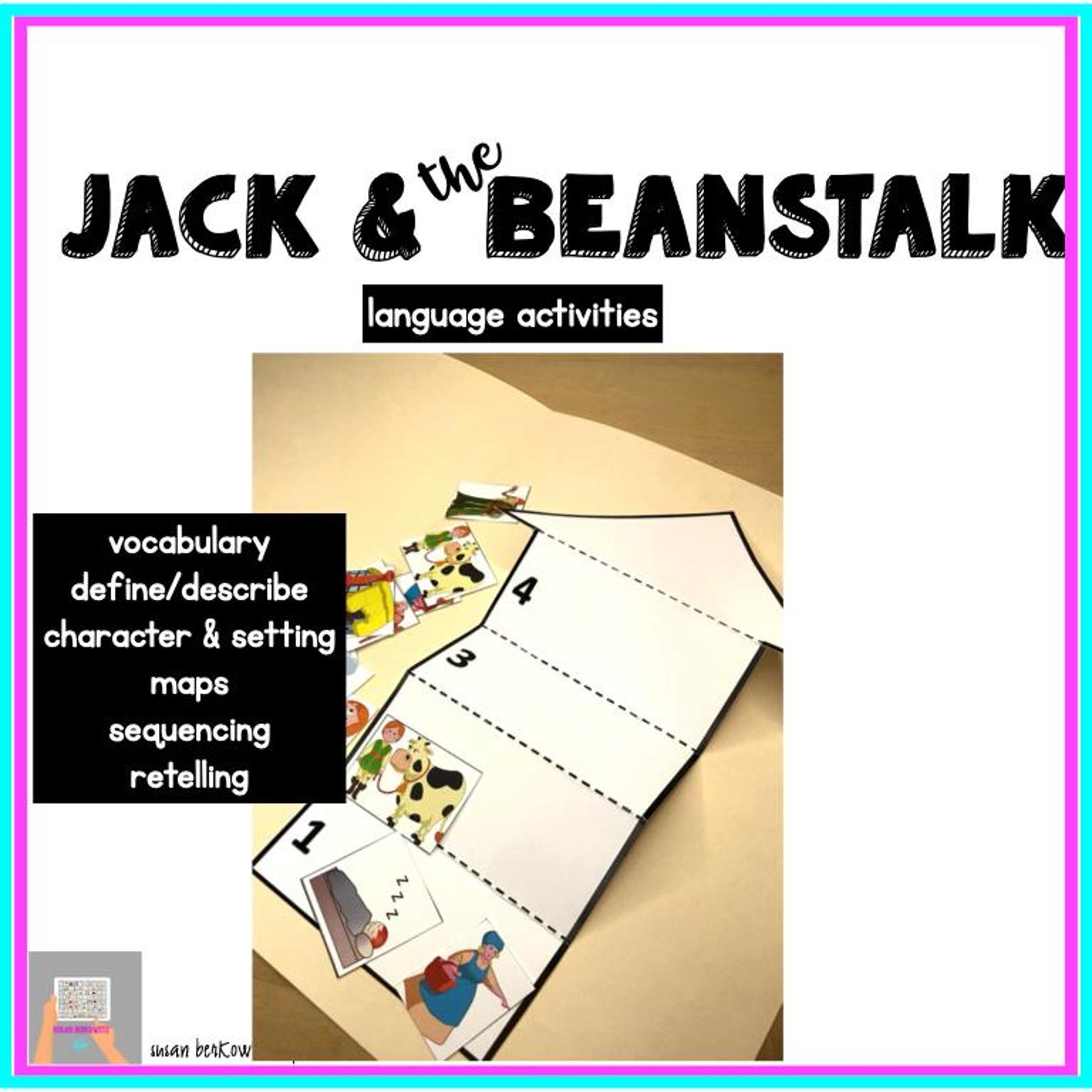 Speech Therapy Activities Jack & the Beanstalk Sequencing Cards ...