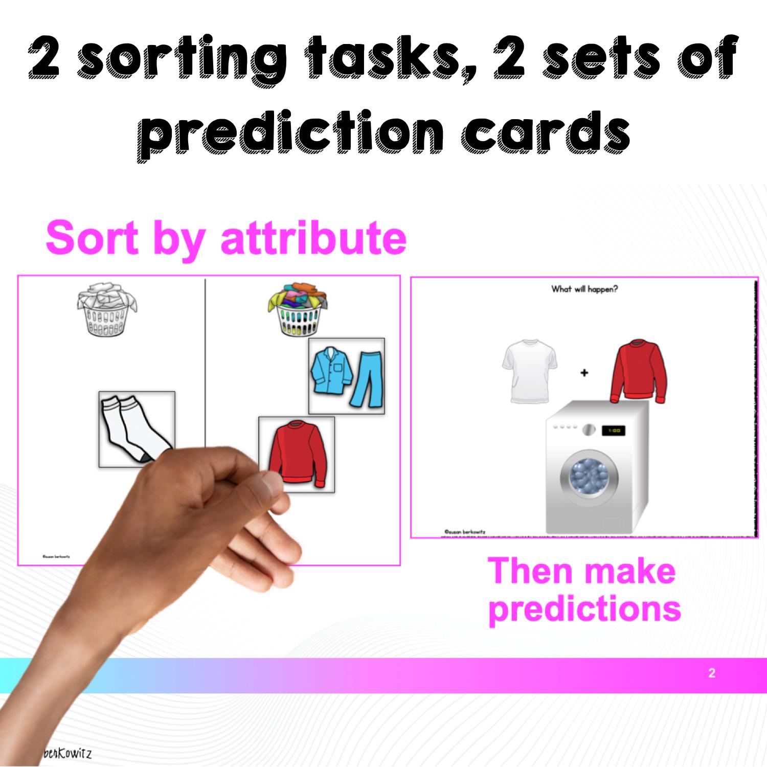 Laundry Life Skills Cards: Sorting & Predictions, Speech Therapy - Etsy