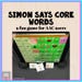 Speech Therapy Games AAC Core Words Activity Simon Says AAC Game ...
