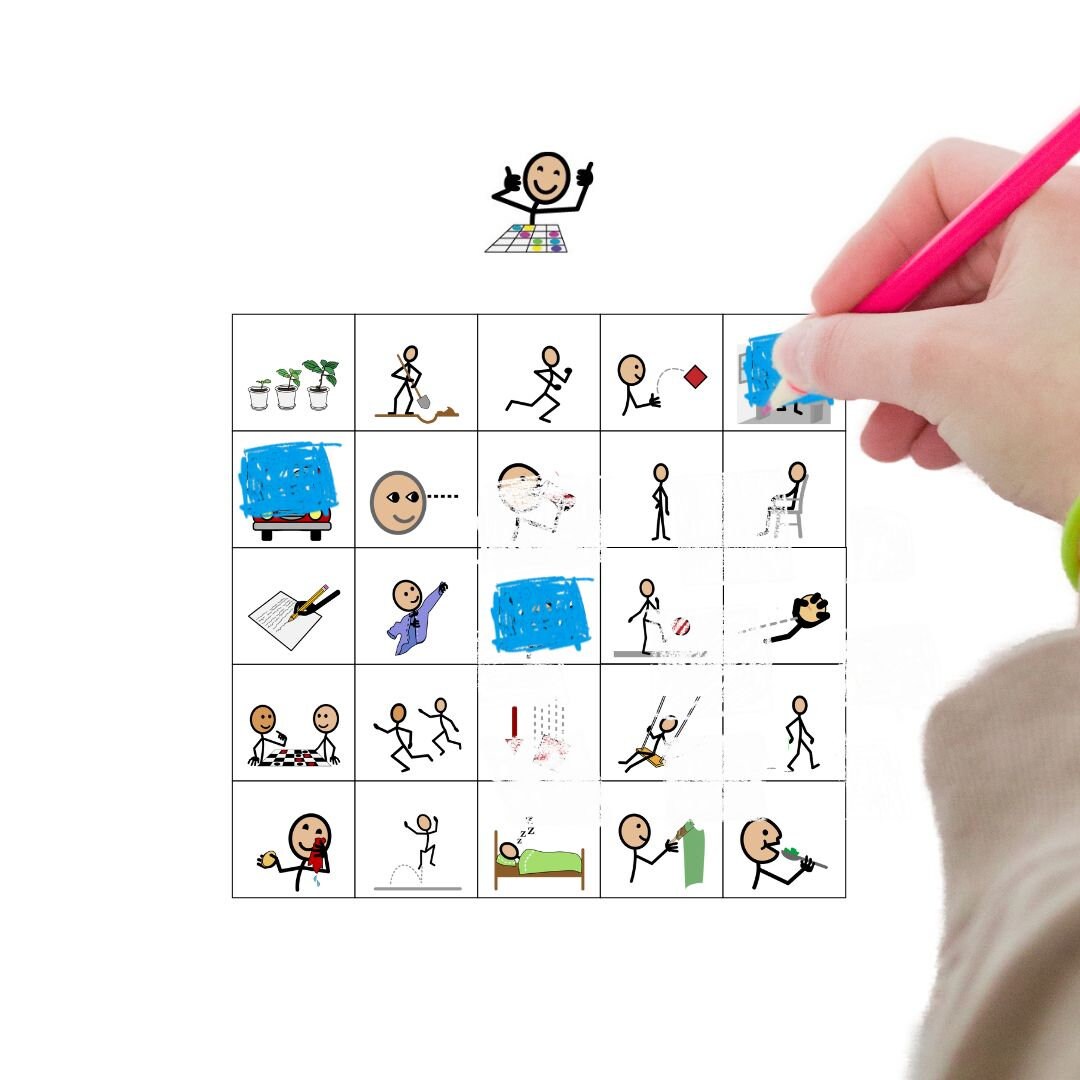 Parts of Speech Therapy Activity Verb Picture Cards Bingo™ Card Game ...