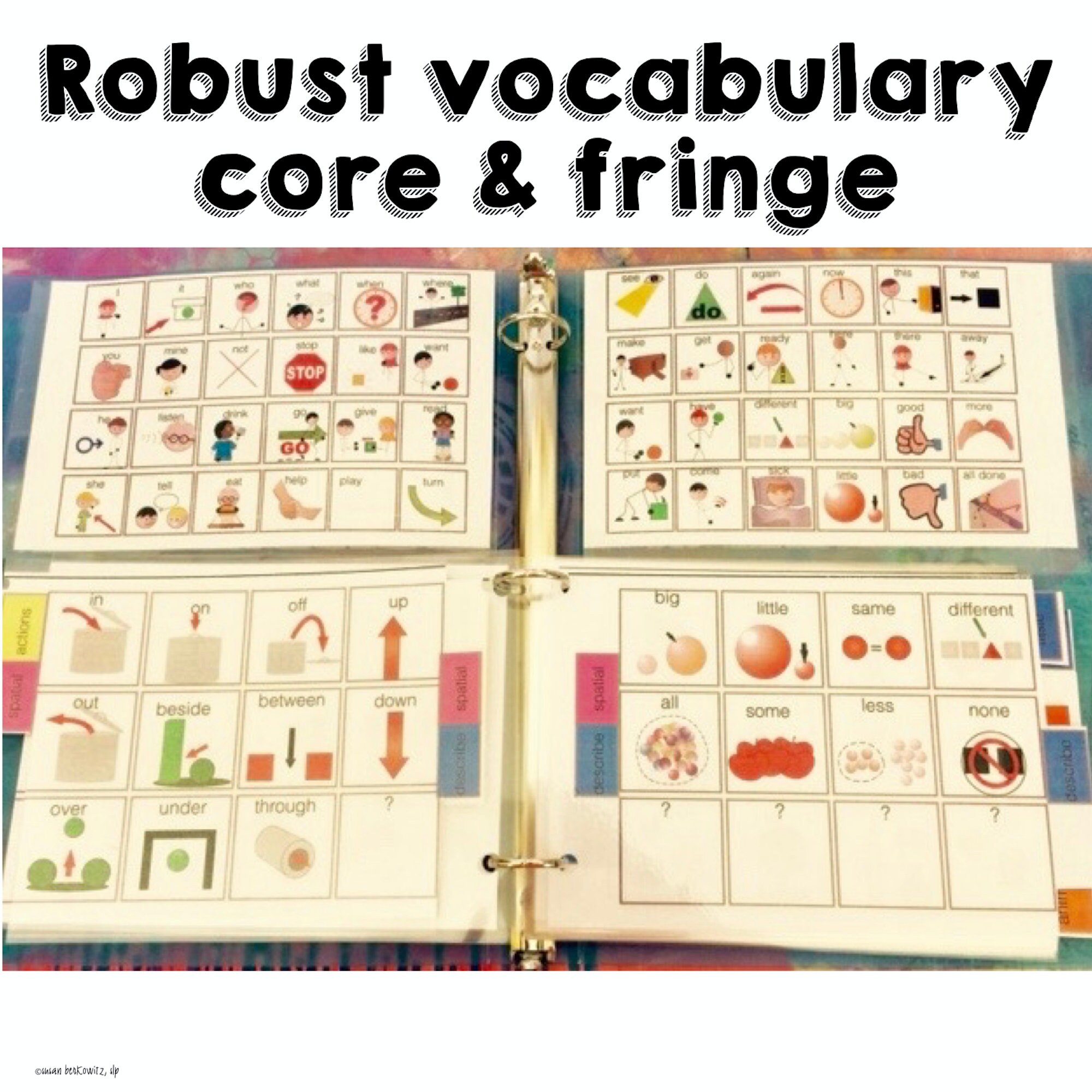Core Vocabulary Picture Communication Book AAC Nonverbal Communication ...