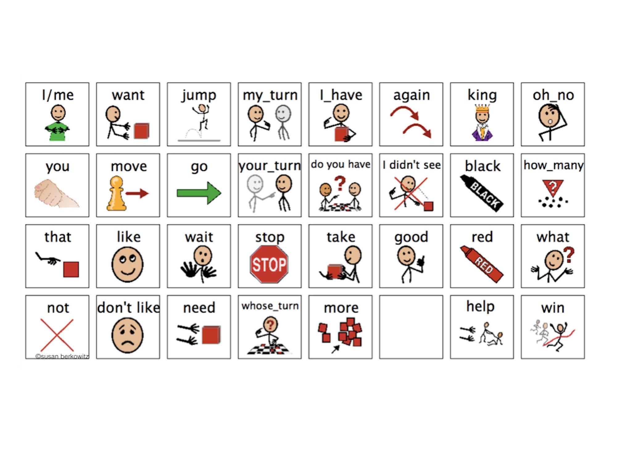 AAC Core Word Picture Communication Boards for Games Activities ...