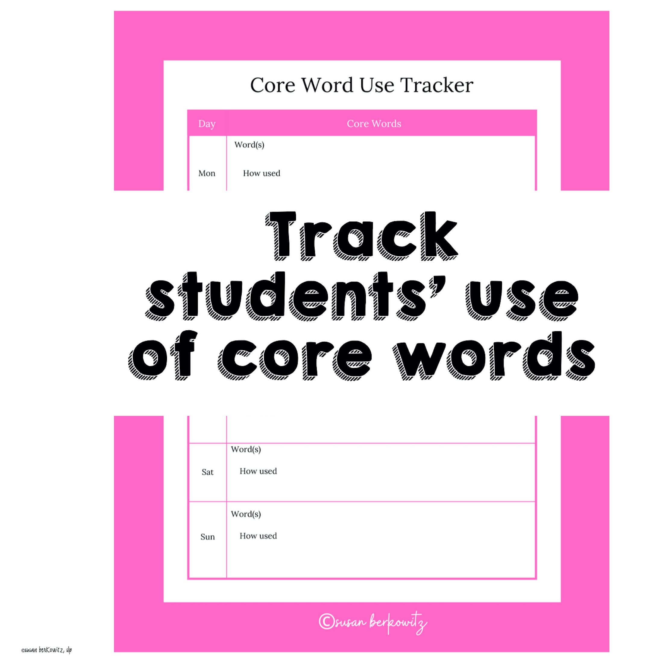 AAC Core Word Modeling Plan & Tracker (digital Download) - Etsy