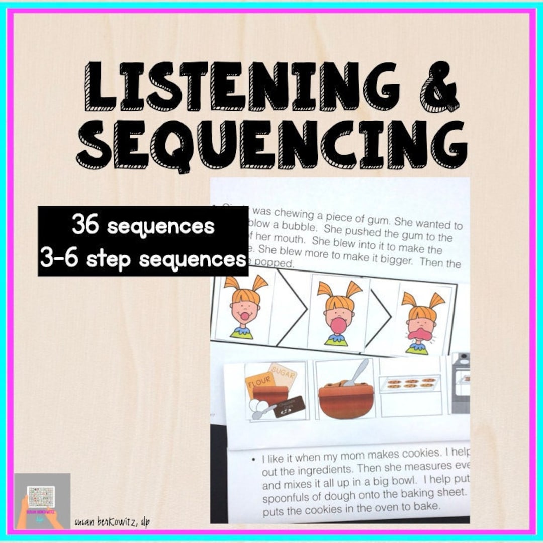 Sequencing Cards Speech Therapy Activity Listening to Stories ...