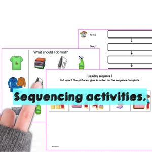 Life Skills Problem Solving Cards Laundry Speech Therapy Predictions ...