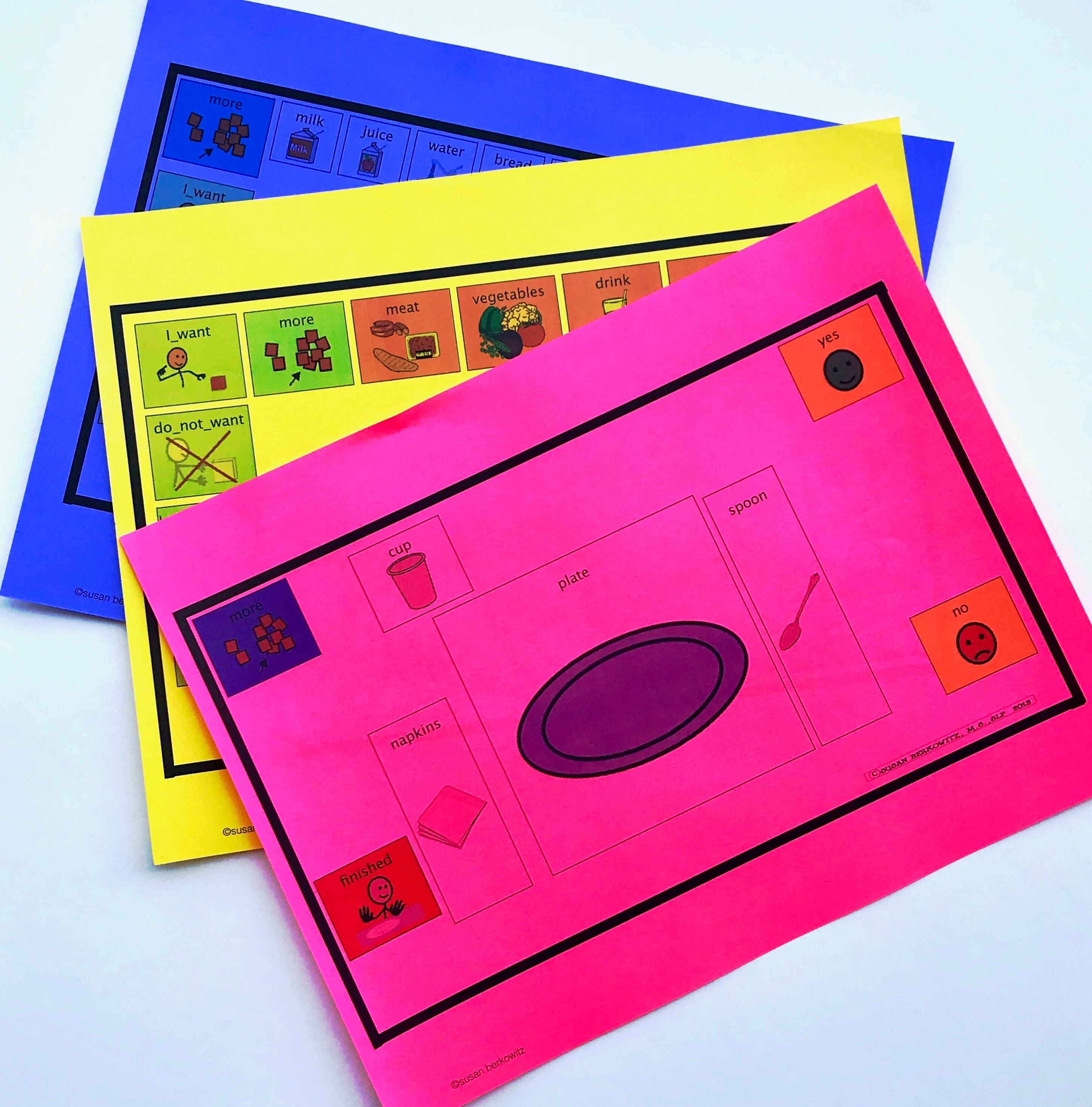 AAC Communication Boards for Meals for School Home Group Homes AAC Core ...