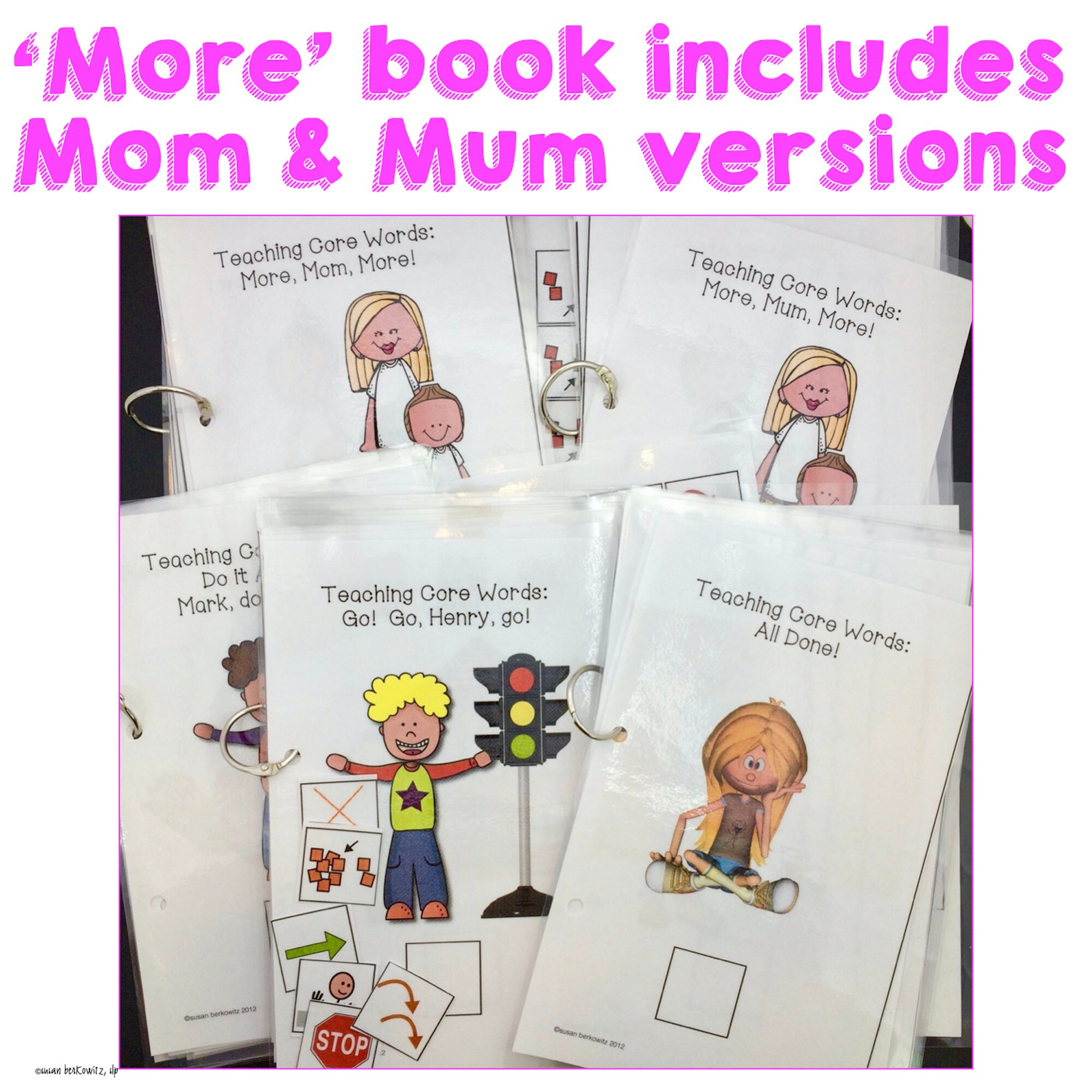 Core Word Interactive Books Activity Teach Core Vocabulary Go Stop No ...