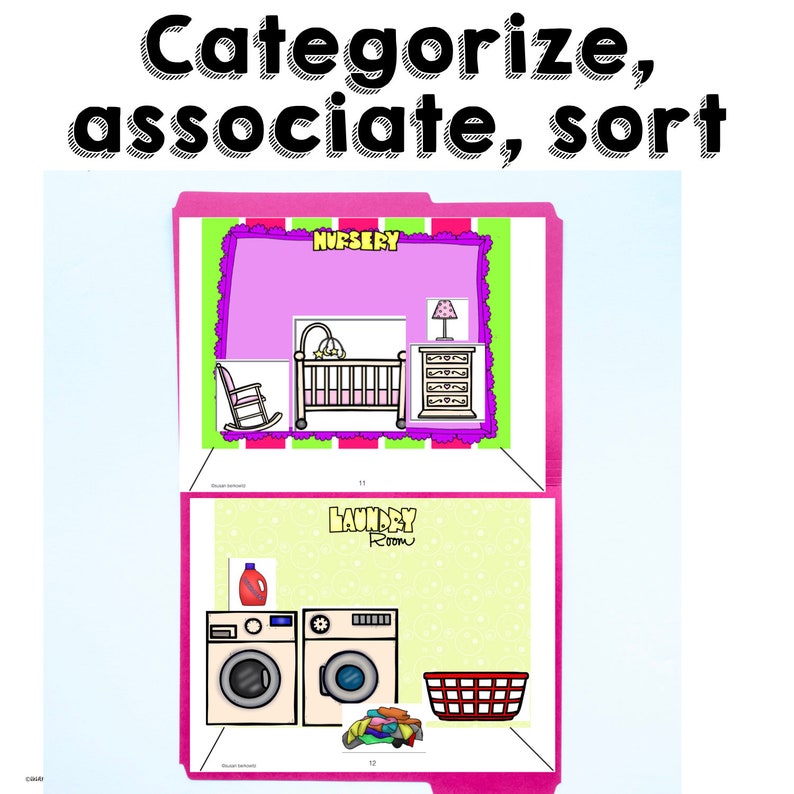 Association Cards Speech Therapy Activities Category Sorting File ...
