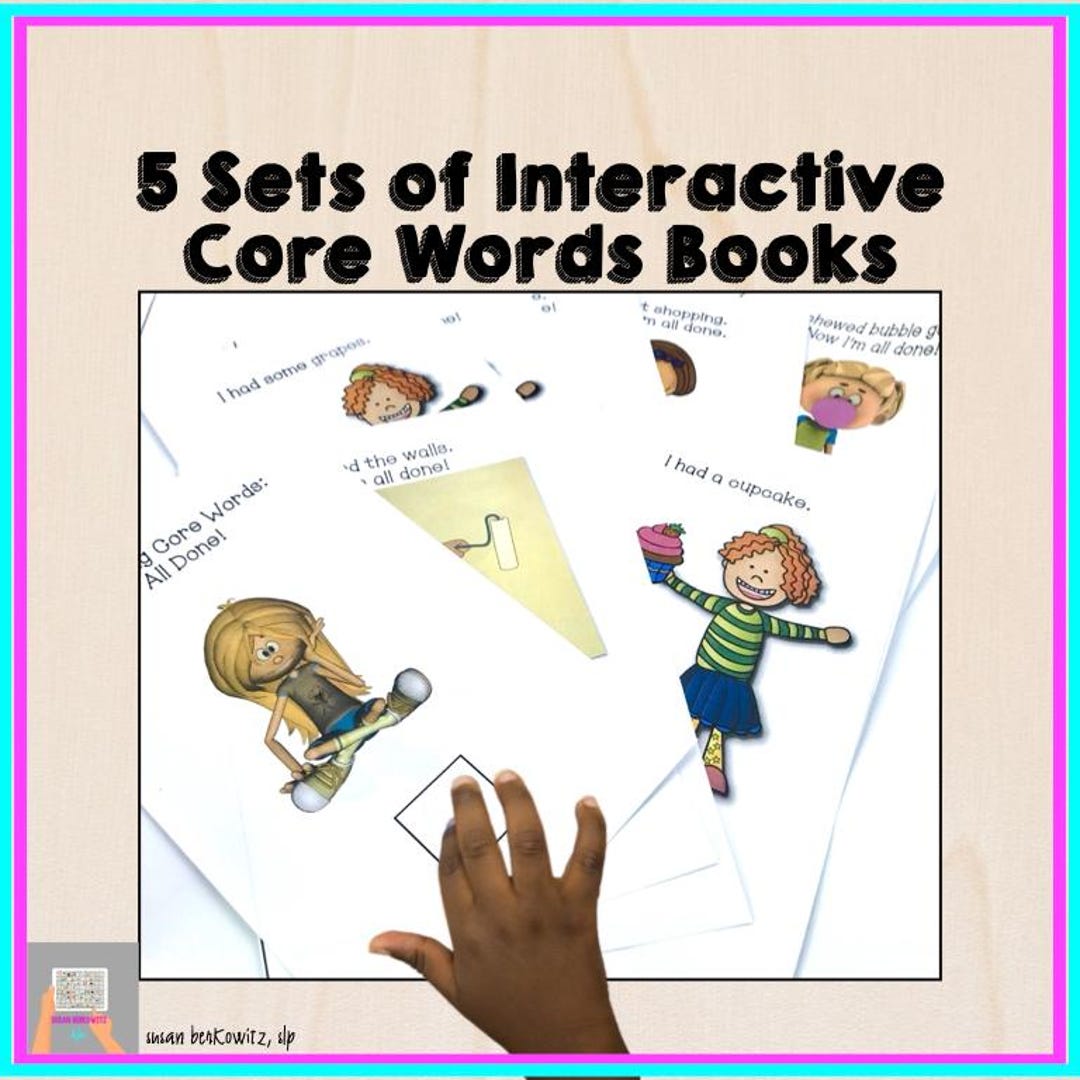 AAC Core Vocabulary Interactive Books: Core Words & Phrases - Etsy