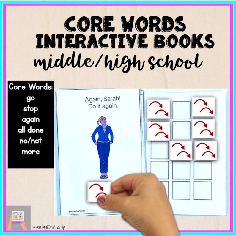 High School AAC Core Vocabulary Activity Interactive Books Core Words ...