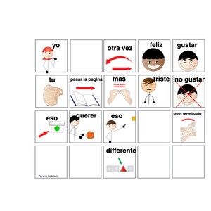 Spanish Communication Boards for AAC Core Words for Speech Therapy for ...