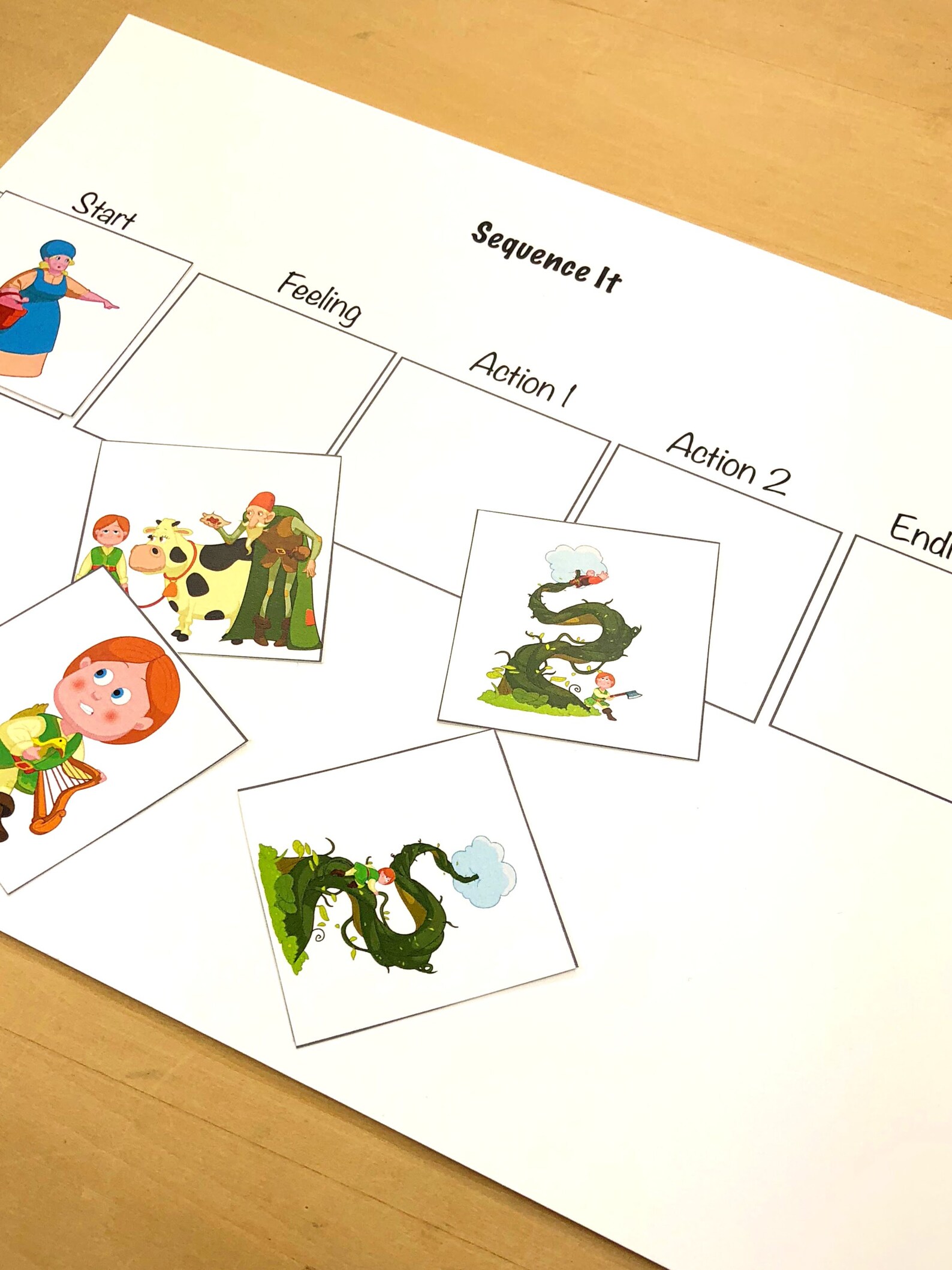Speech Therapy Activities Jack & the Beanstalk Sequencing Cards ...