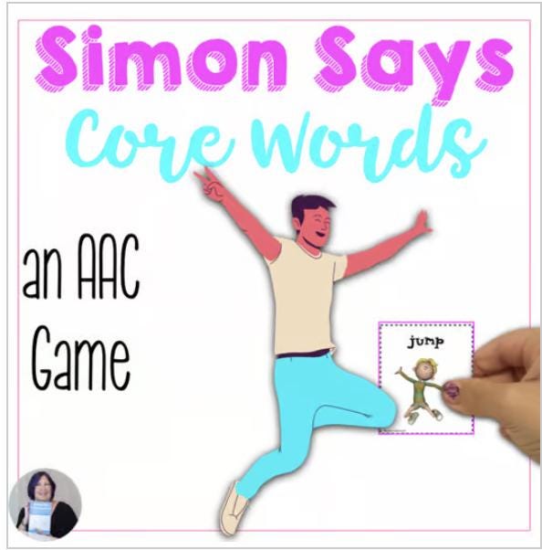 Speech Therapy Games AAC Core Words Activity Simon Says AAC Game ...