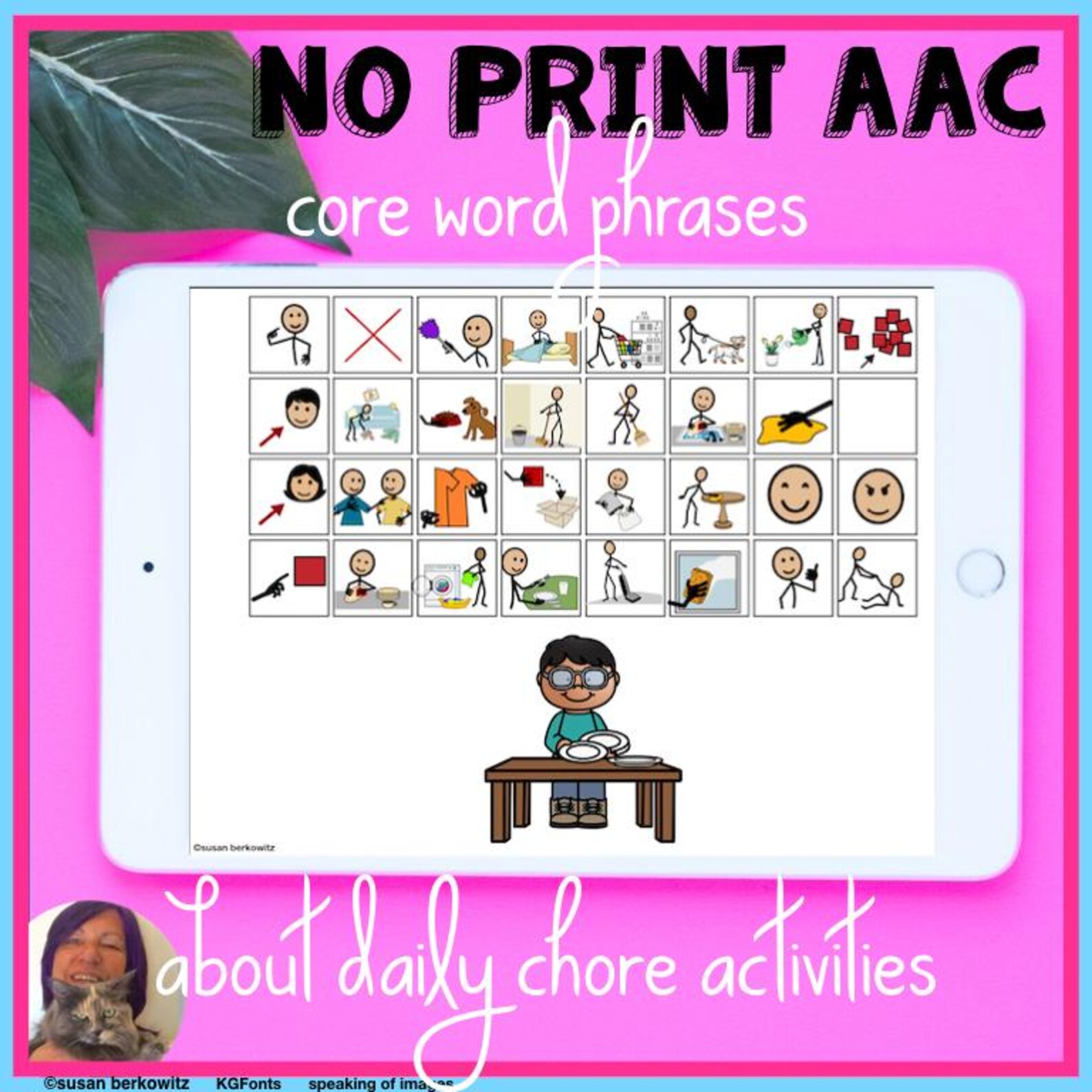 Core Word Communication Board AAC Digital Interactive Activity Speech ...
