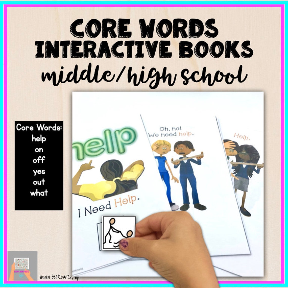 AAC Core Words Activity Middle or High School Core Vocabulary Speech ...