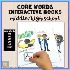 AAC Core Words Activity Middle or High School Core Vocabulary Speech ...