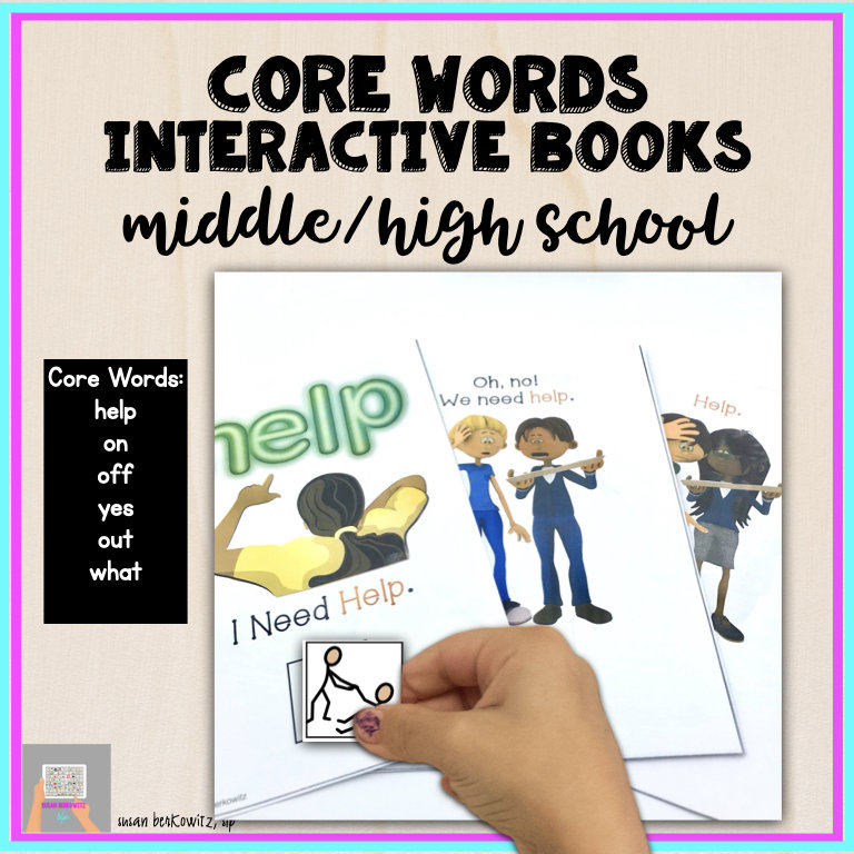 AAC Core Words Activity Middle or High School Core Vocabulary Speech ...