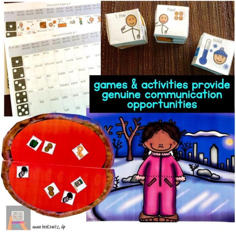 AAC Core Word Communication Book Bundle: Speech Therapy Games - Etsy