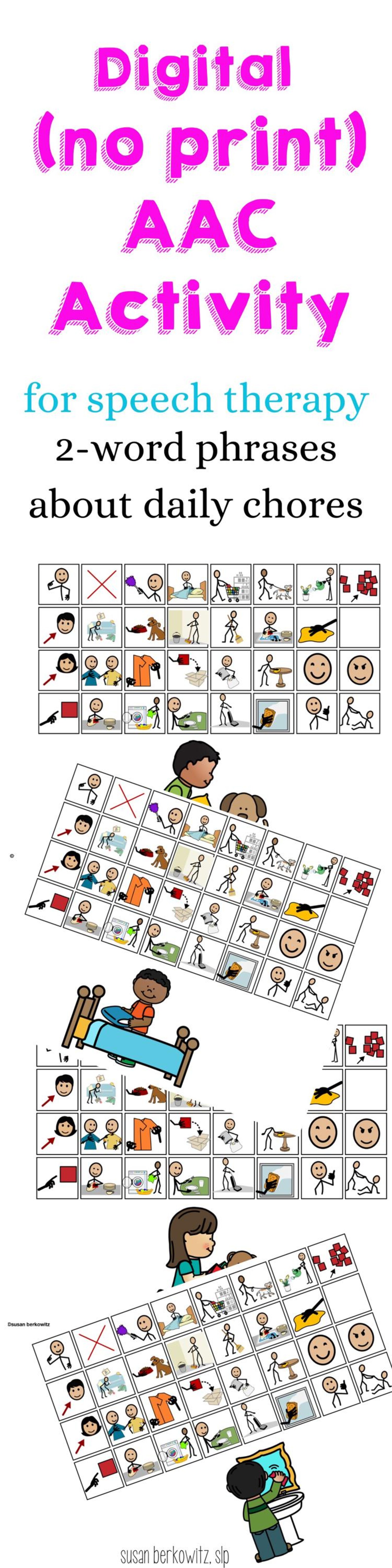 Core Word Communication Board AAC Digital Interactive Activity Speech ...