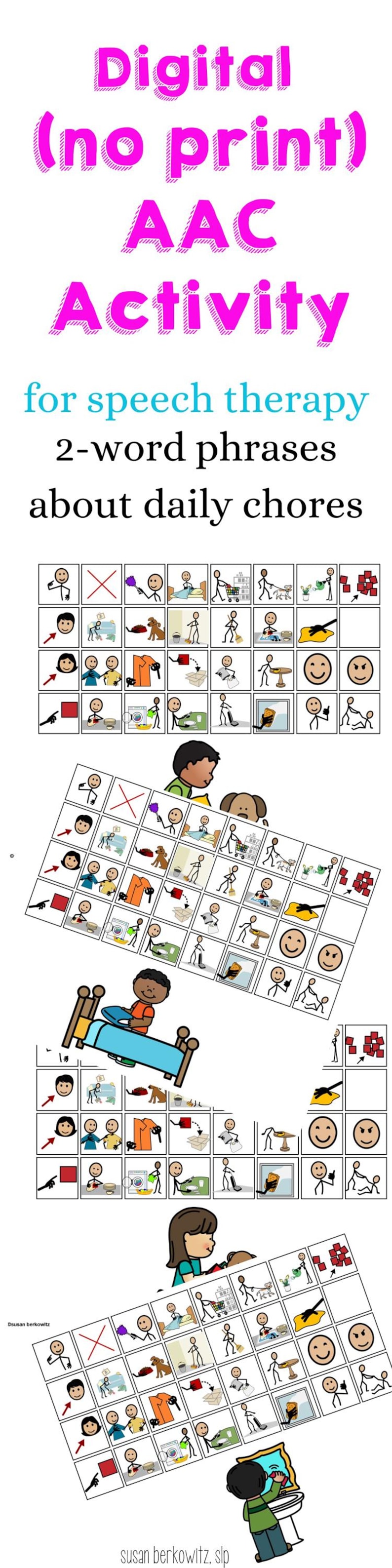 Core Word Communication Board AAC Digital Interactive Activity Speech ...