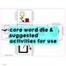 AAC Core Words Activity Middle or High School Core Vocabulary Speech ...