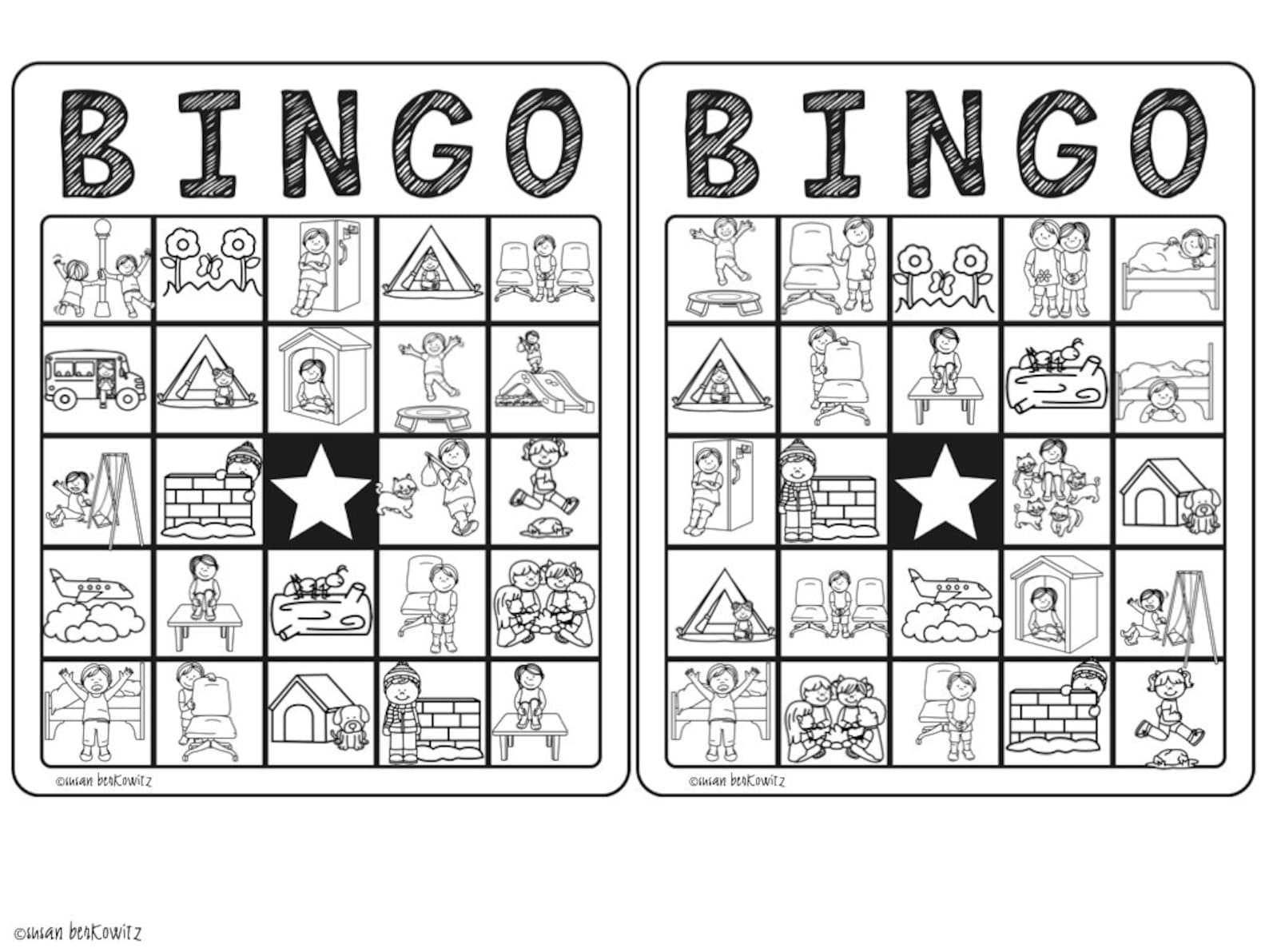 Prepositions Bingo Game for Speech Therapy Activity for Spatial ...