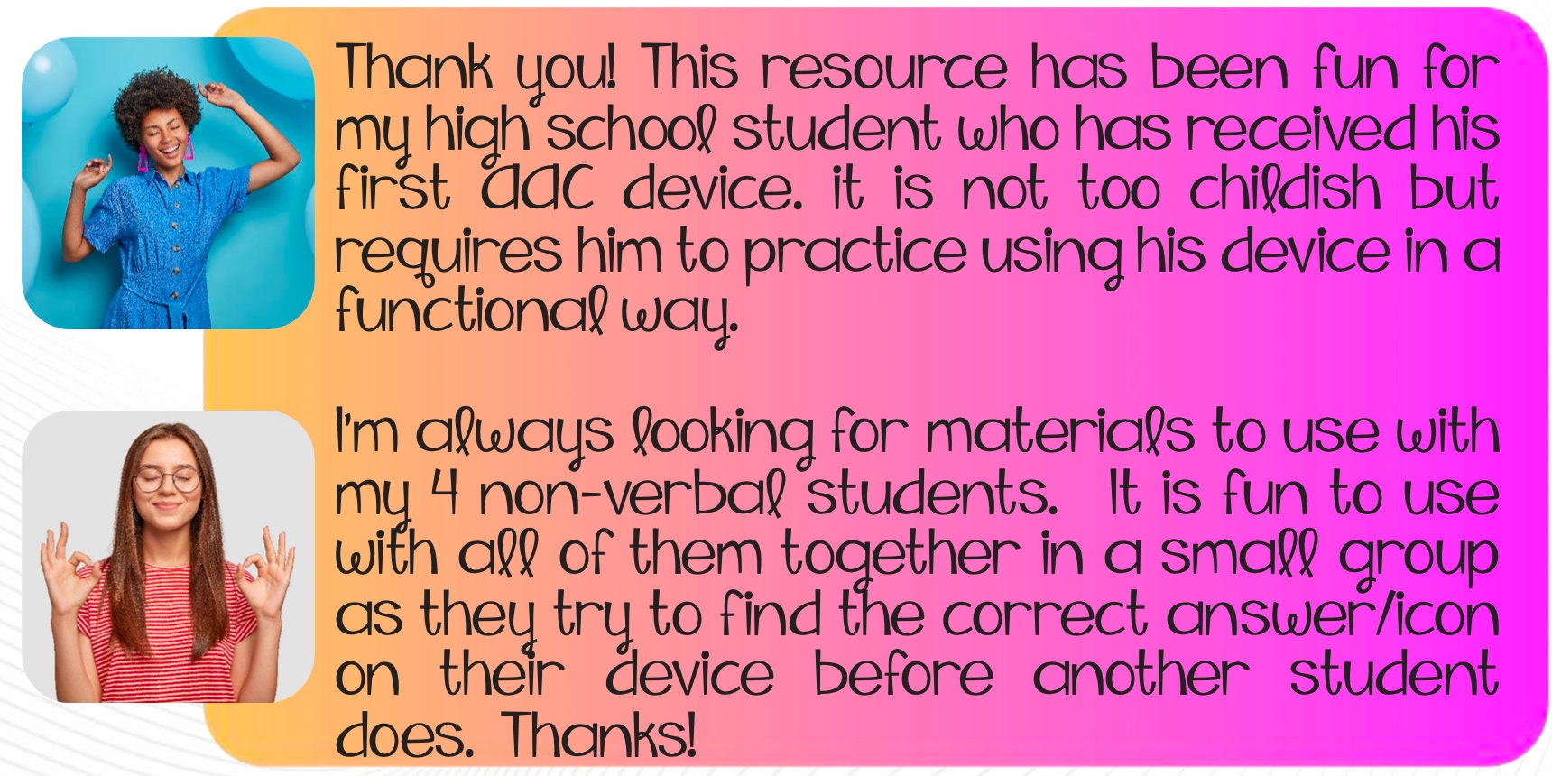 Communication Board Search Game for AAC Nonverbal Communication Skills ...