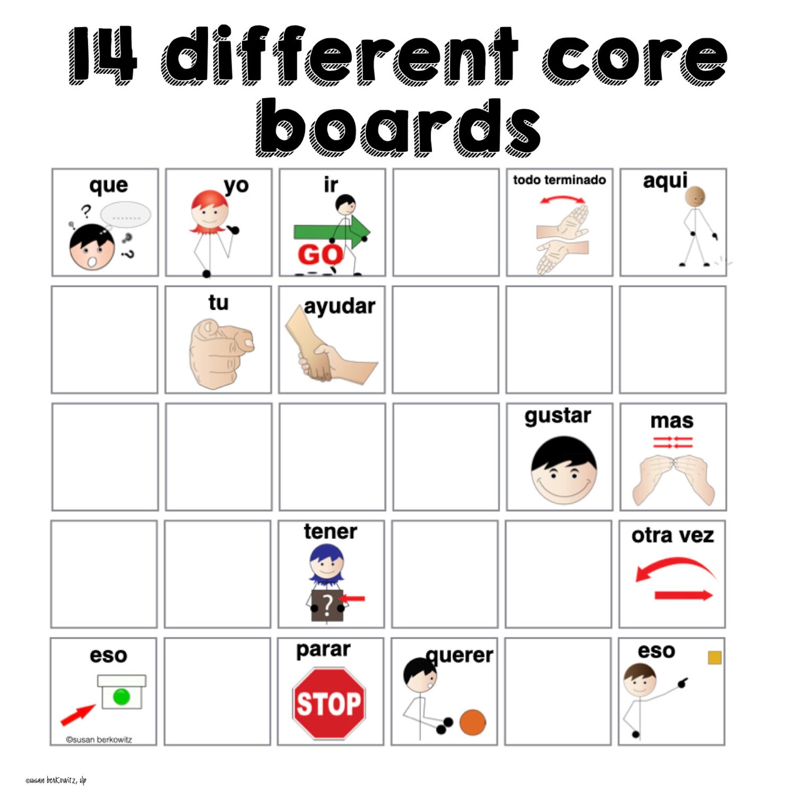Spanish Communication Boards for AAC Core Words, Speech Therapy - Etsy