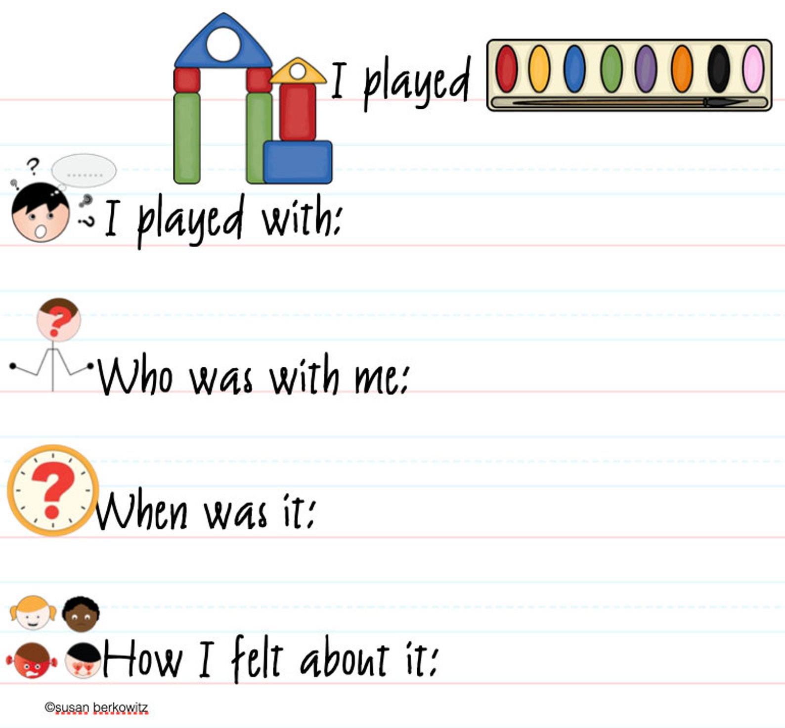 Summer Journal Writing Activity for Kids Speech Therapy Narrative ...