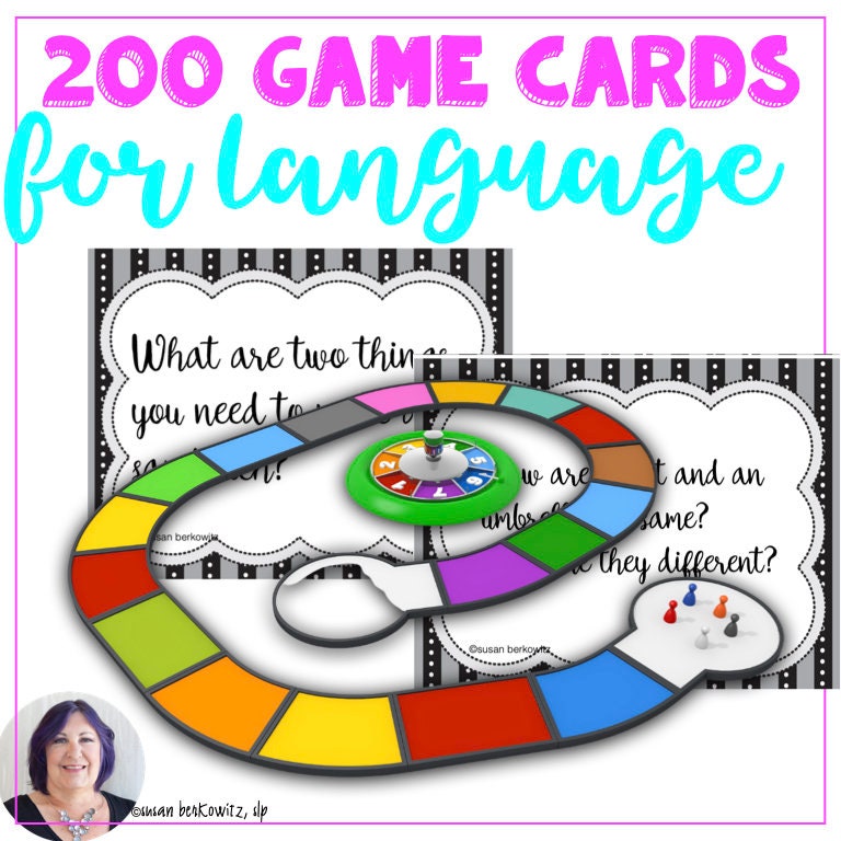 Card Game Language Learning Activity Board Game Describing Activity ...