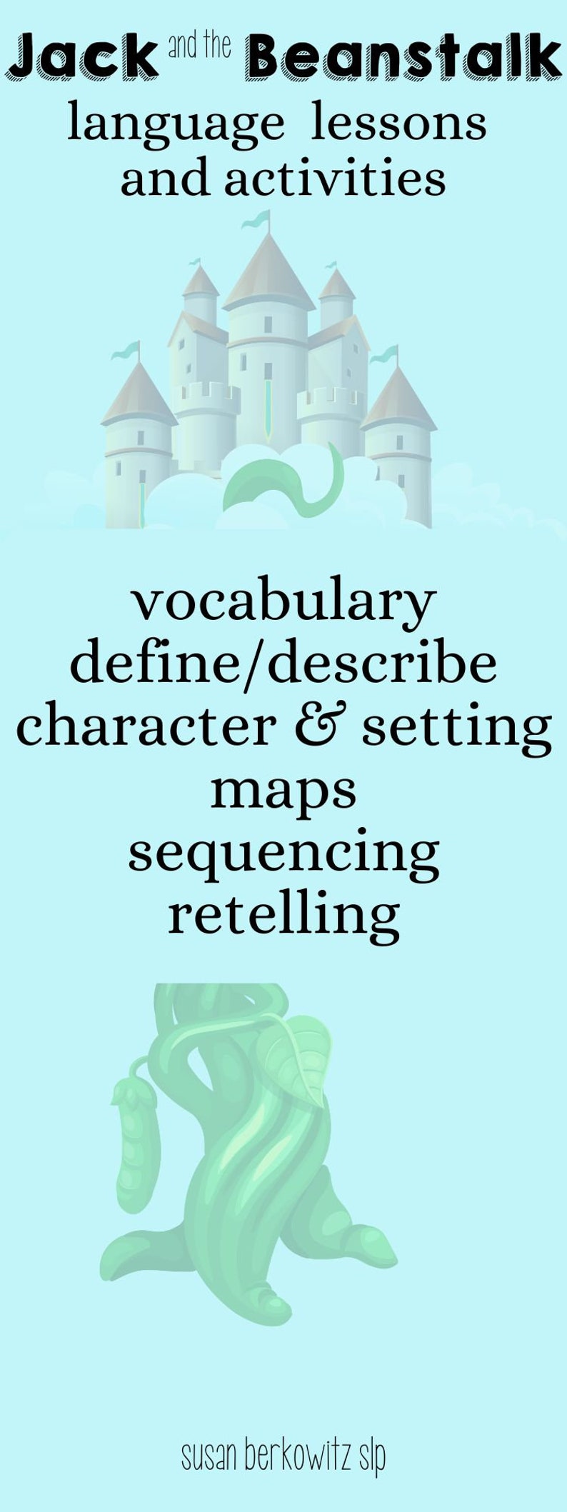 Speech Therapy Activities Jack & the Beanstalk Sequencing Cards ...