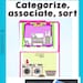 Association Cards Speech Therapy Activities Category Sorting File ...